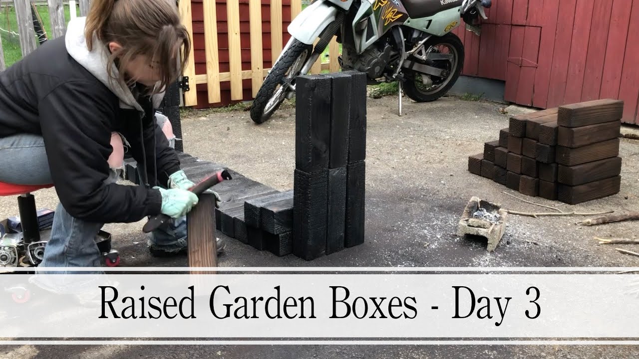 Preping 4x4 Posts for Raised Garden Beds | Day 3 - YouTube