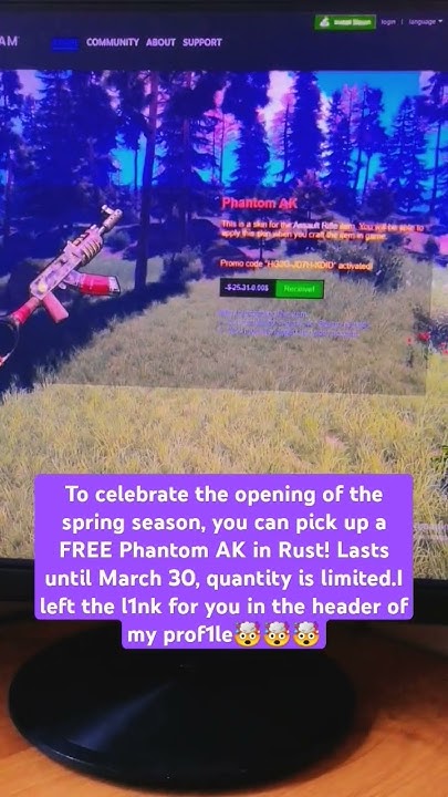 DID YOU GET YOUR FREE PHANTOM AK YET? 😳😳😍#rust #rustclips #rustshorts #rustskins #rustgame # ...