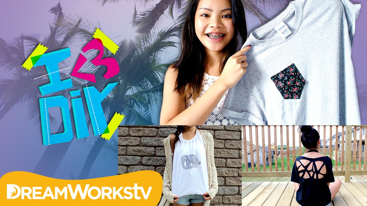 3 Easy T-Shirt Upgrades with Jade Lo | I ♥ DIY - YouTube