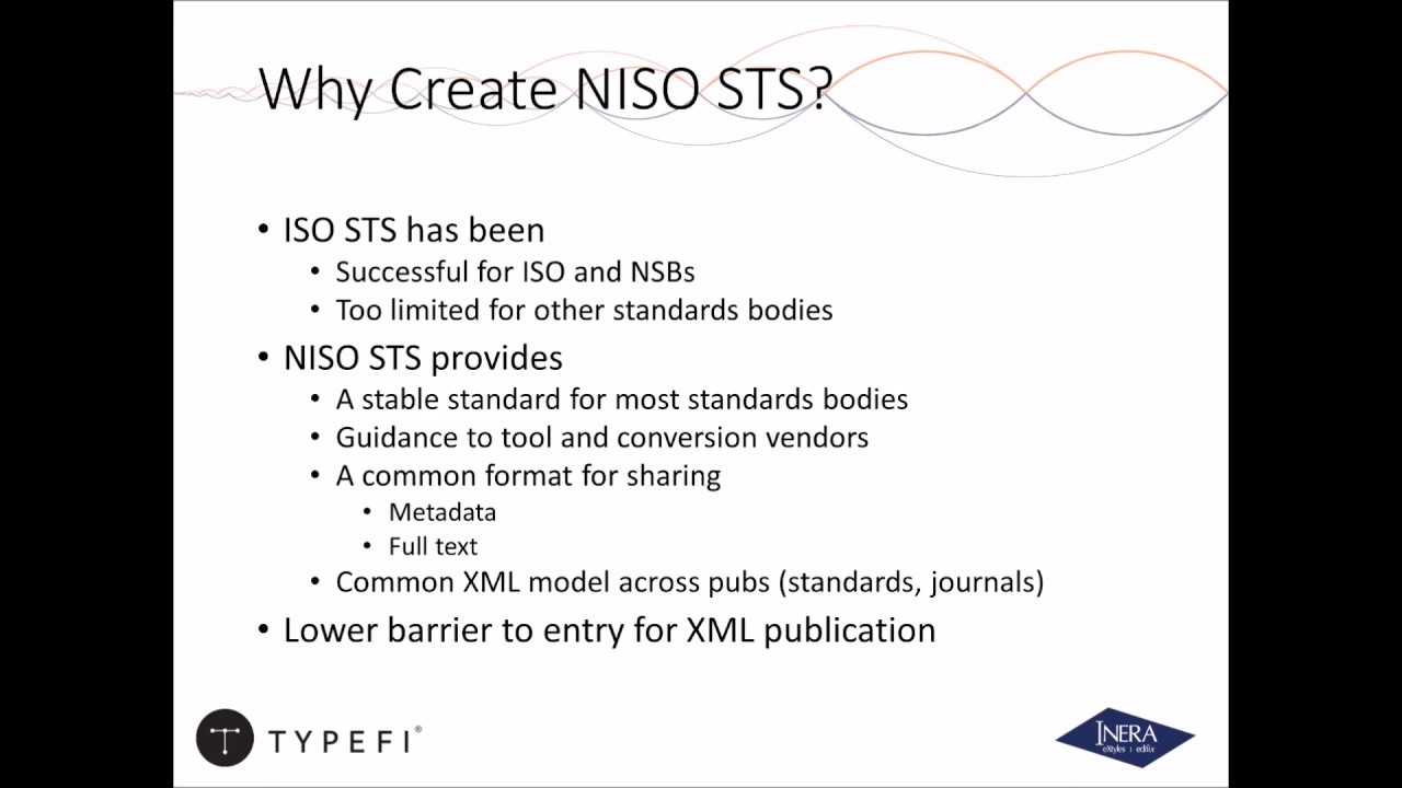 Standardizing Standards 1: Introducing NISO STS - YouTube