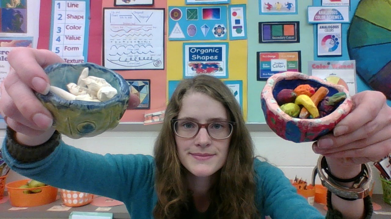 3D Still Life Fruit Bowl Fruit Painting clay by Britt Olson - YouTube