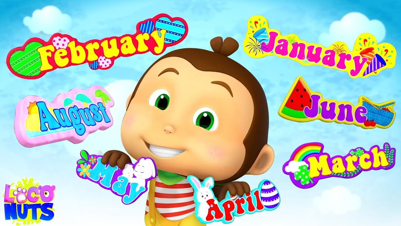 Months Of The Year Song Educational Videos and Kids Nursery Rhymes ...
