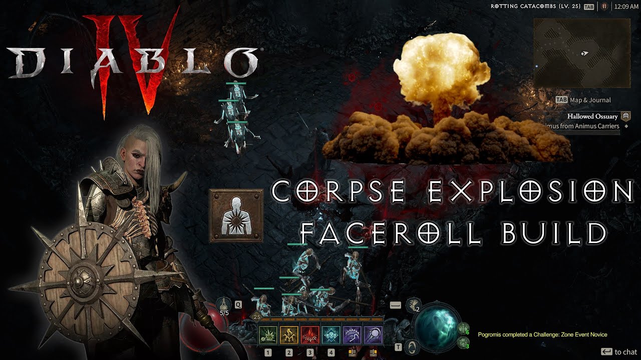Diablo IV Necromancer OVERPOWERED Corpse Explosion B-Roll - YouTube