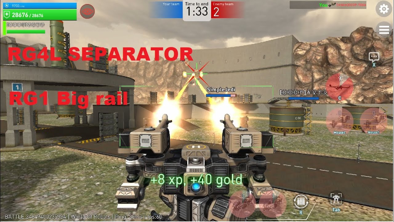 world of robots (RG4L SEPARATOR) (RG1 Big rail) - YouTube