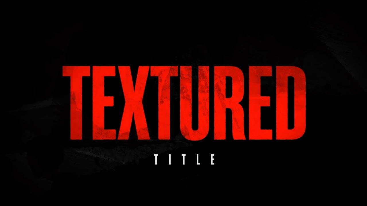 Textured Paint Stroke Title for After Effects - YouTube