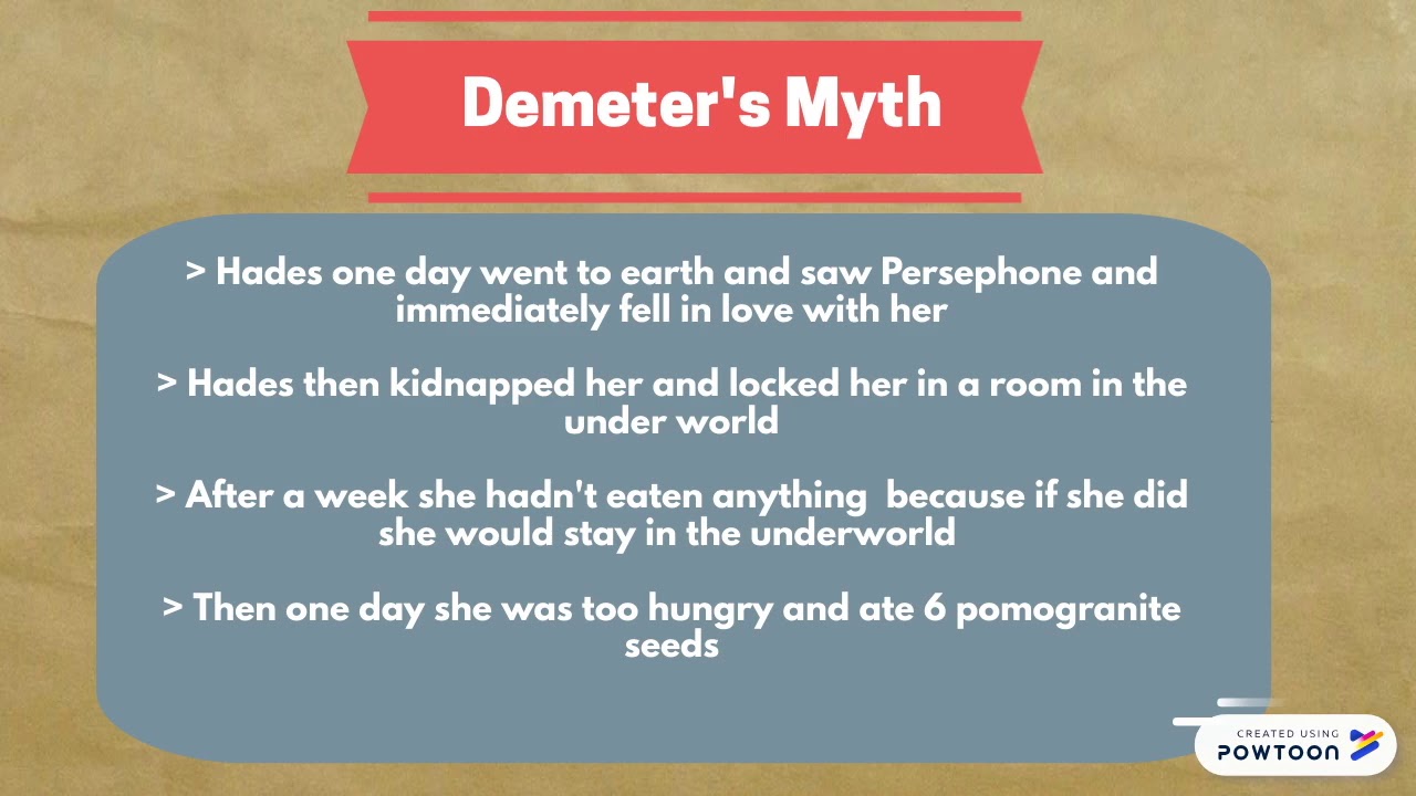 Mythology- Demeters story - YouTube