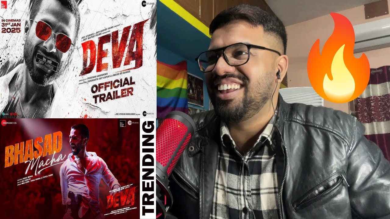 Deva Official Trailer & Bhasad Macha Reaction l Shahid Kapoor | Pooja Hegde | Rosshan Andrrews ...