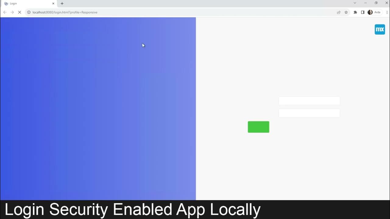 Login Security Enabled App Locally in Mendix - YouTube