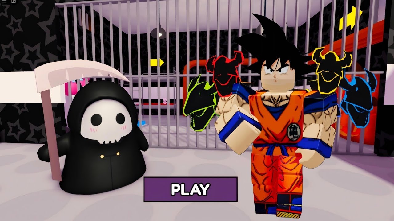 NEW GOKU VS 🎃CUTE SCREAM'S PRISON RUN! (Obby) ROBLOX WALKTHROUGH VIDEO ...