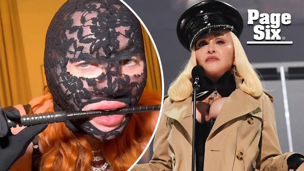 Madonna confuses fans with ‘weird’ black lace balaclava | Page Six ...