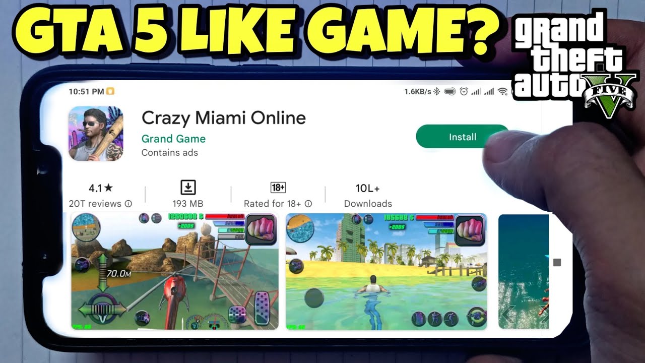 POWER OF GTA 5 LIKE GAME FOR ANDROID? CRAZY MIAMI ONLINE GAME | GAME ...