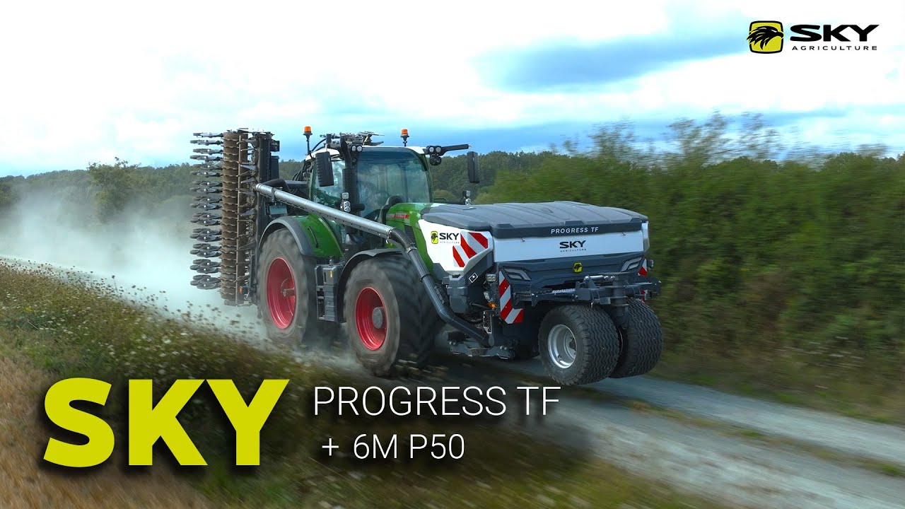 SKY Agriculture - Trémie frontale Progress TF 6M P50 - YouTube