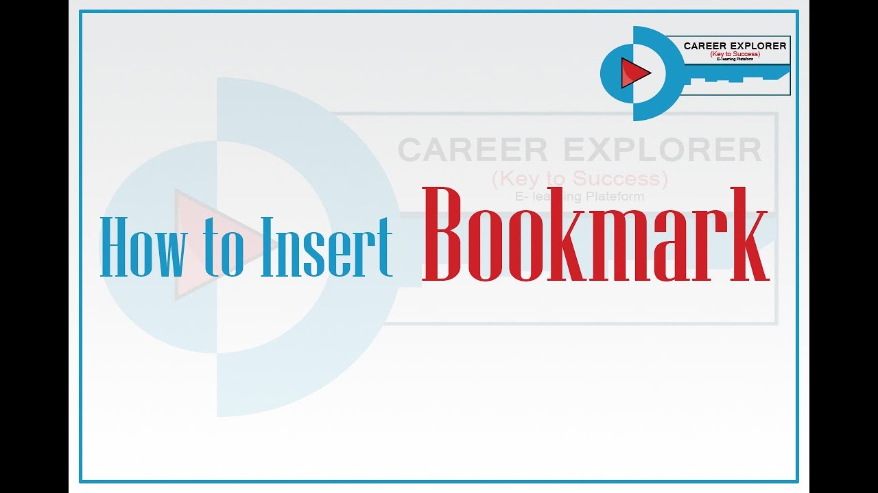 How To Insert Bookmark In Ms Word YouTube How To Insert Bookmark In Ms Word YouTube