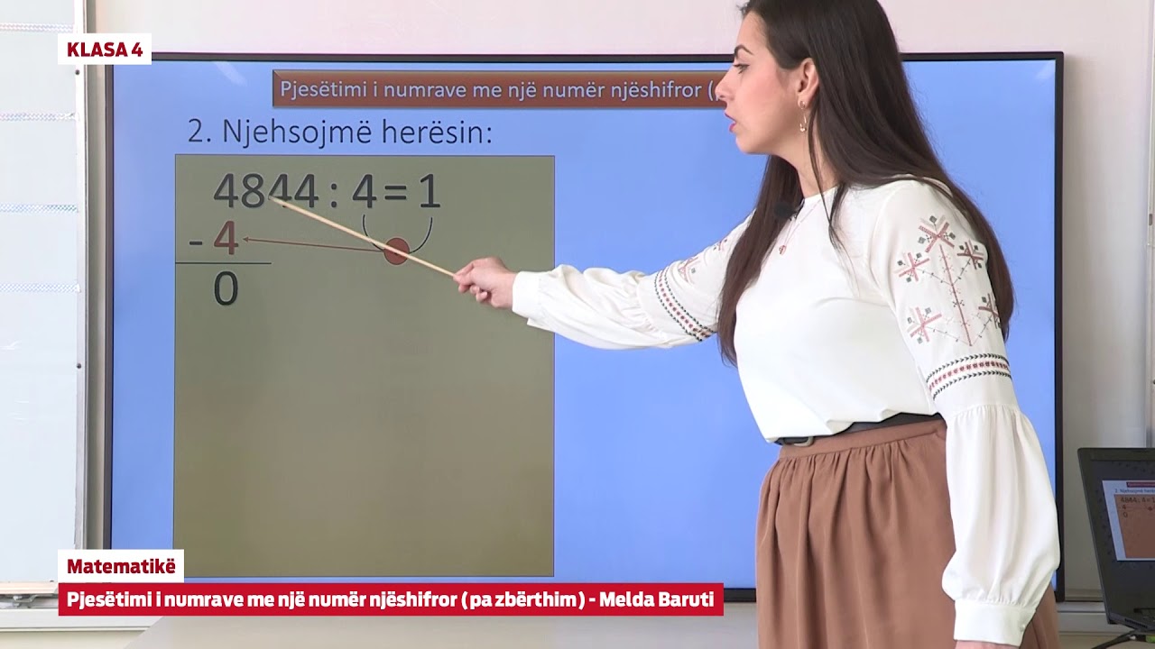 e Mesimi Klasa 4 - 4655 Matematikë - Pjesëtimi i numrave me një numër ...