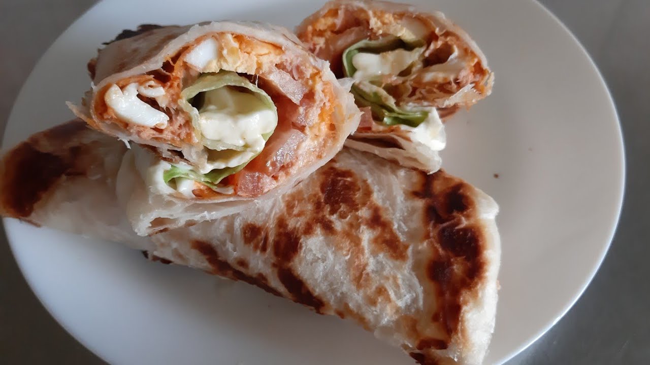 كسكروت ملاوي تونسي بطريقة المطاعم بدون زيت sandwich mlewi - YouTube