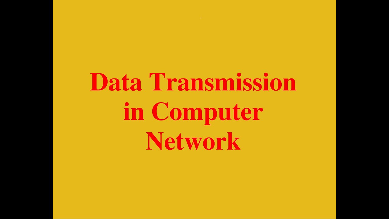 Data Transmission | Parallel Transmission in Computer Network - YouTube