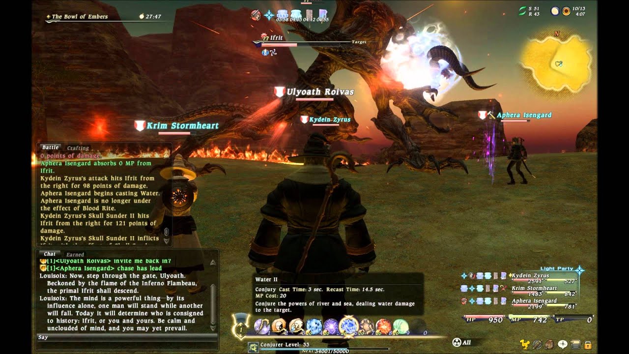 FFXIV: It Kills With Fire (Primal Ifrit lvl 25) - YouTube