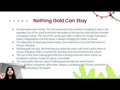 Analysis by Figurative Speech of Nothing Gold Can Stay (Robert Frost ...