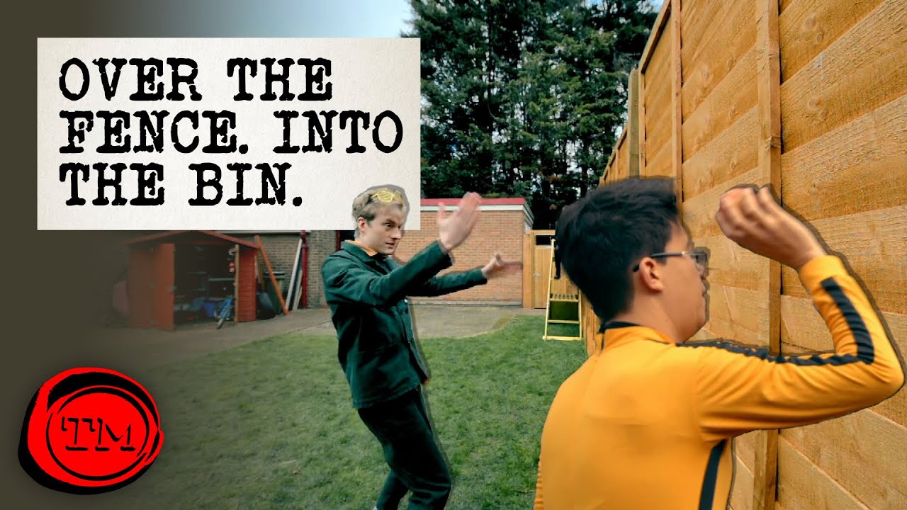 Throw Something Over the Fence Into the Bin | Full Task | Taskmaster ...
