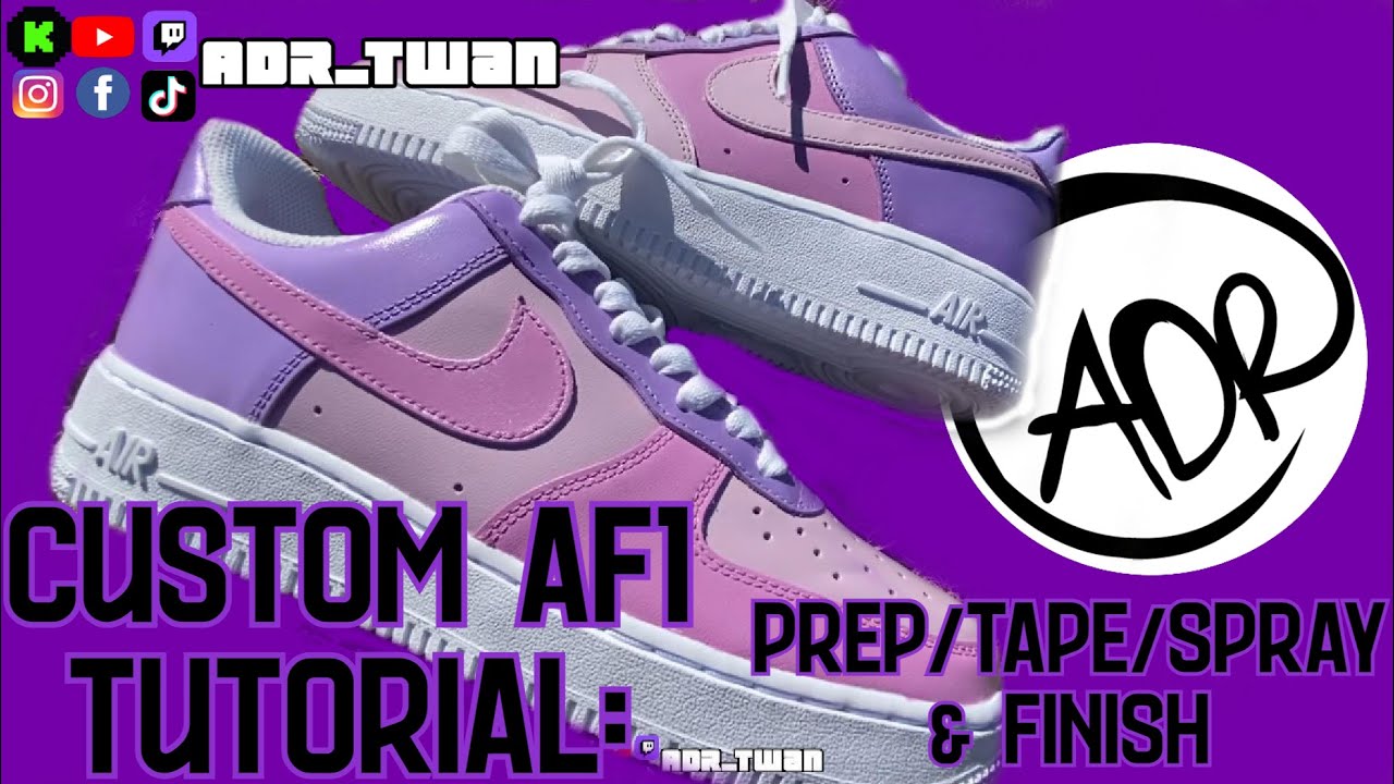 Custom AF1 Tutorial: Prep/Tape/Spray & Finish Walkthrough - YouTube