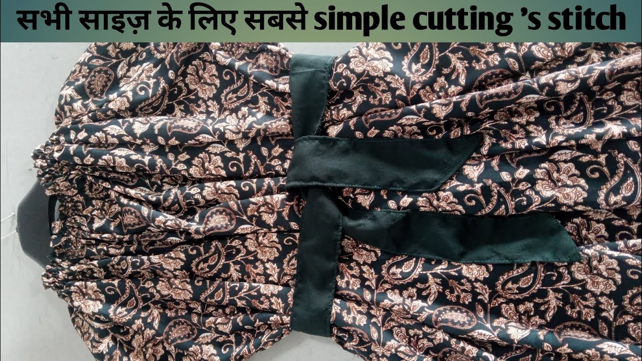 Elastic neck frock cutting and stitching / elastic frock design - YouTube