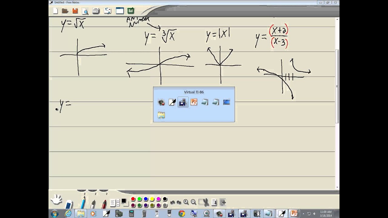 Technology in College Algebra - Basic Graphing - TI-86 - YouTube
