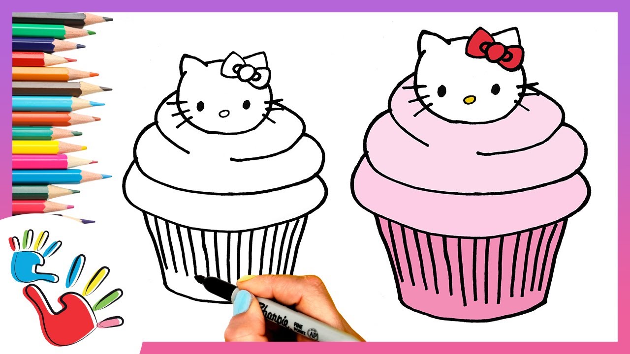 How to Draw Hello Kitty Muffin | Easy Step-by-Step Tutorial for Kids ...