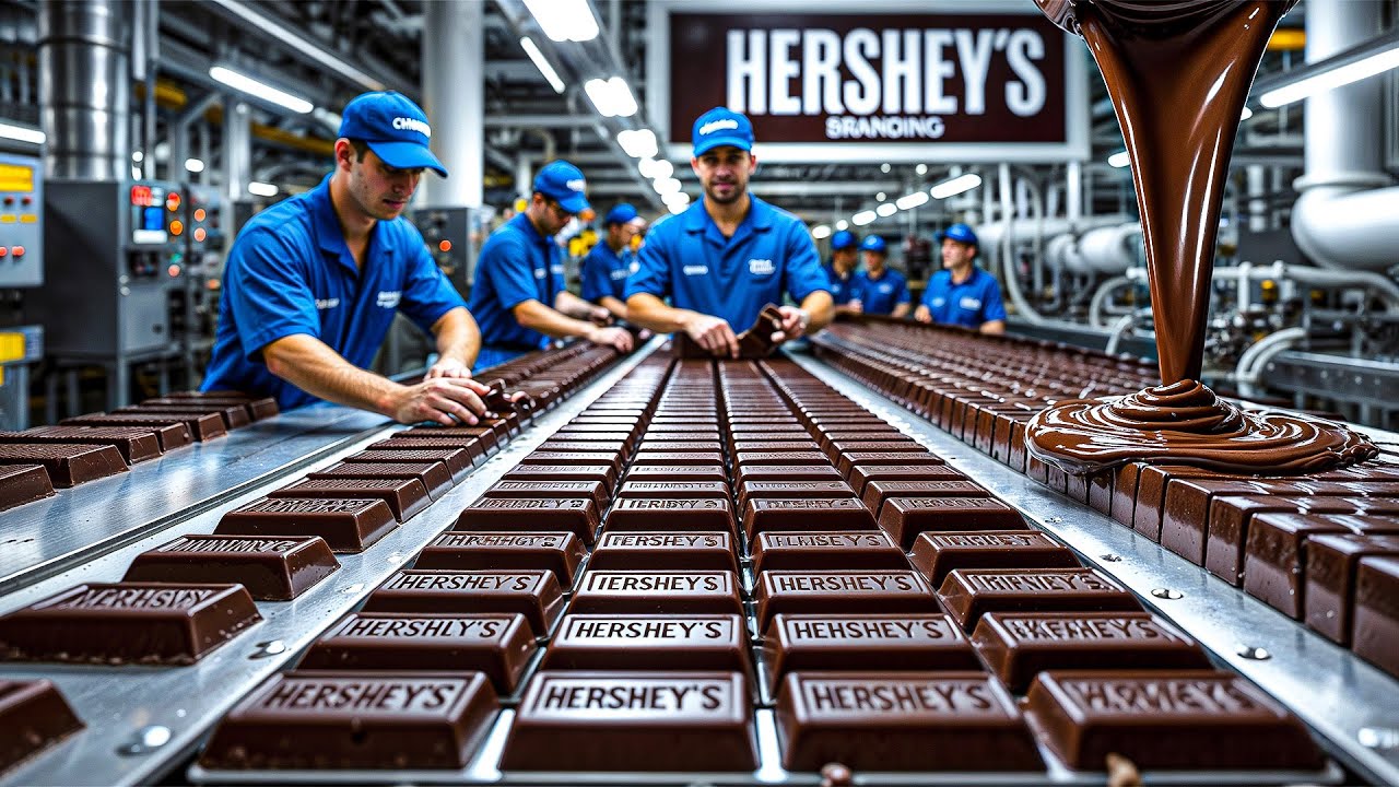 This is how the famous Hershey’s milk chocolate is made in a factory ...