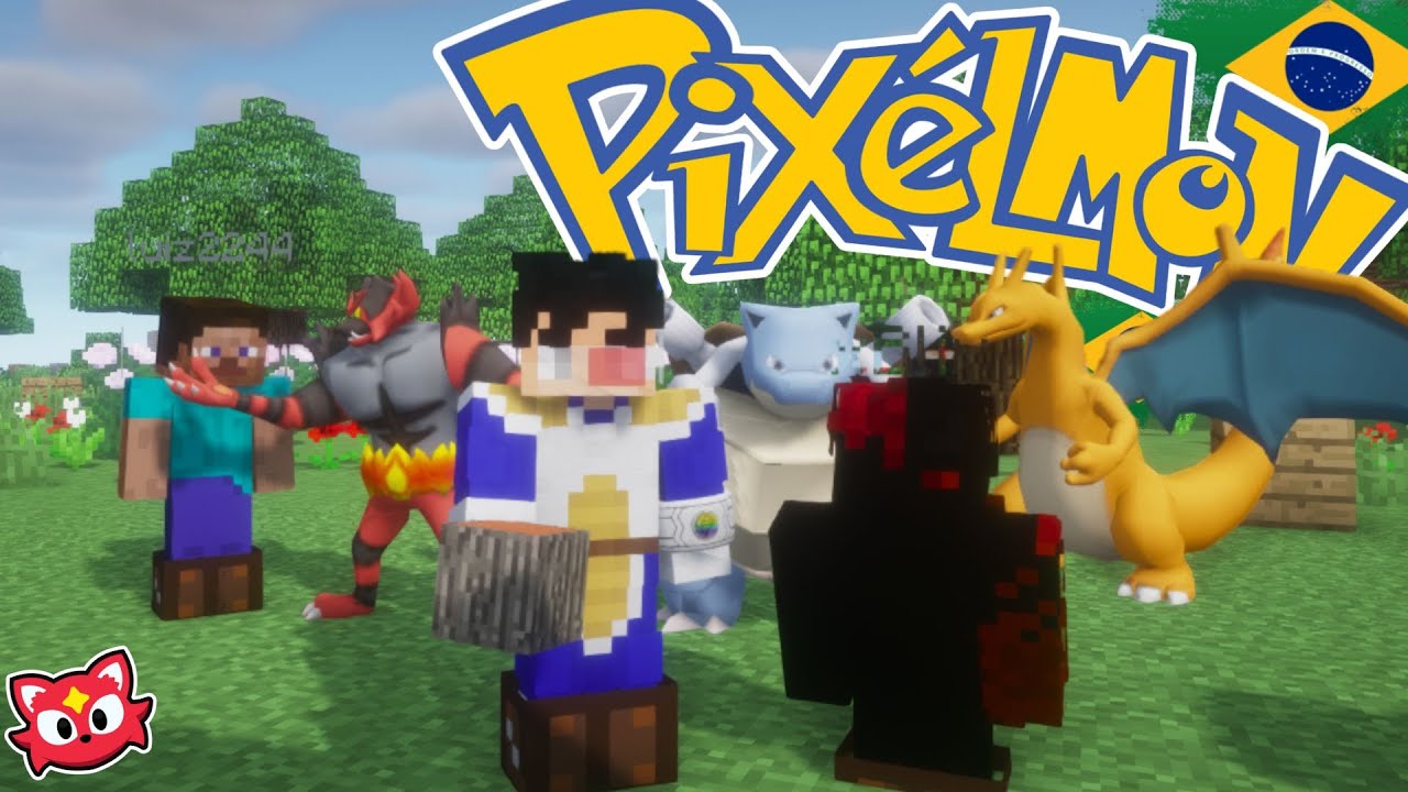 PIXELMON BRASIL - PRIMEIRA VEZ JOGANDO COM A GALERA( 🔴LIVE) EM BUSCA DO ...