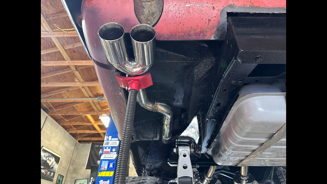 CUSTOM EXHAUST BUILD ON THE ELECTRA MONSTER CAR - YouTube