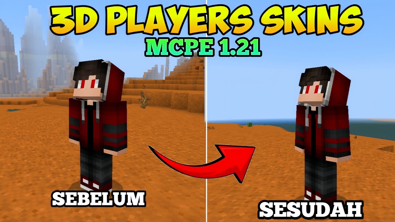 [BARU] | TEXTURE PACK INI MEMBUAT SKINS KALIAN TERLIHAT 3D | ADDON 3D ...