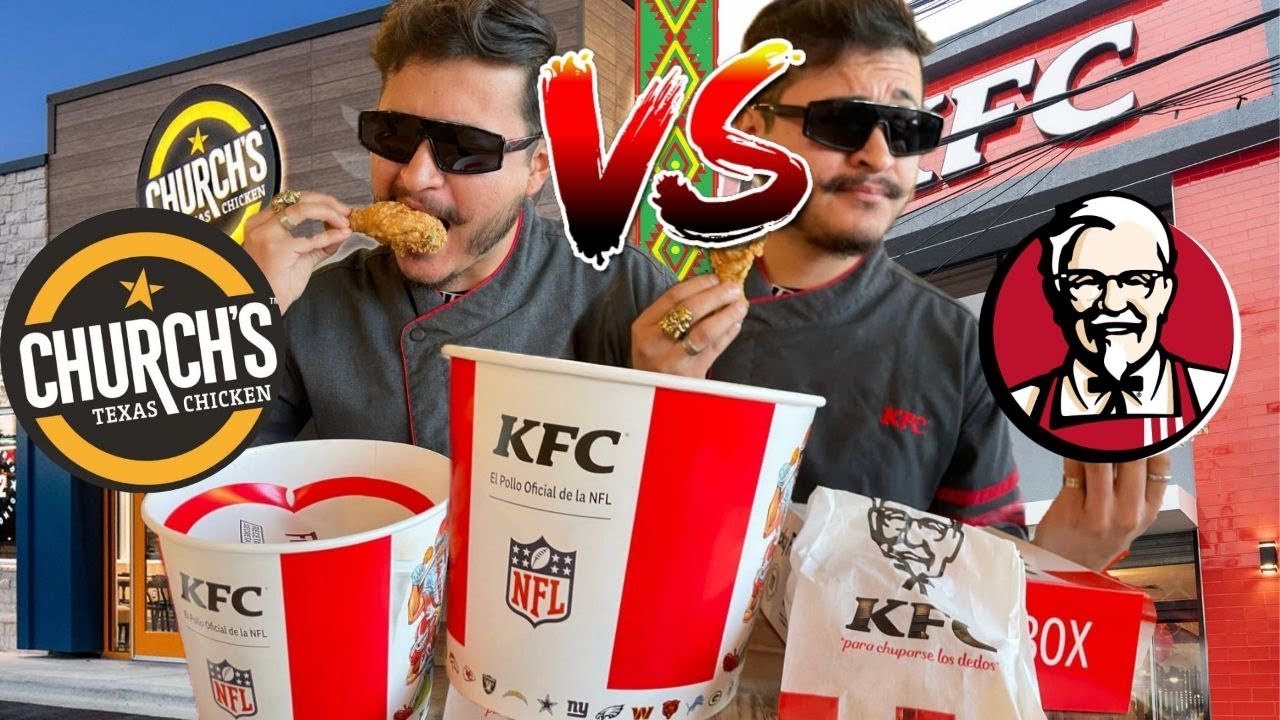 🍗POLLO KFC vs CHURCH'S CHICKEN🍗 | CUAL POLLO FRITO ES MEJOR? | Mi ...