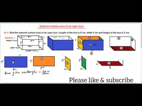 External Surface area of an open box. - YouTube