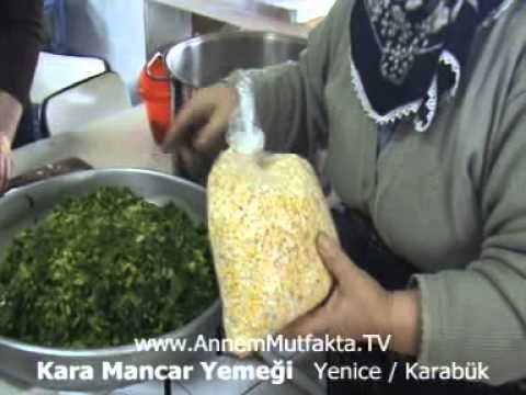 Kara Mancar Yemeğinin Yapılışı - Karabük Yenice - YouTube