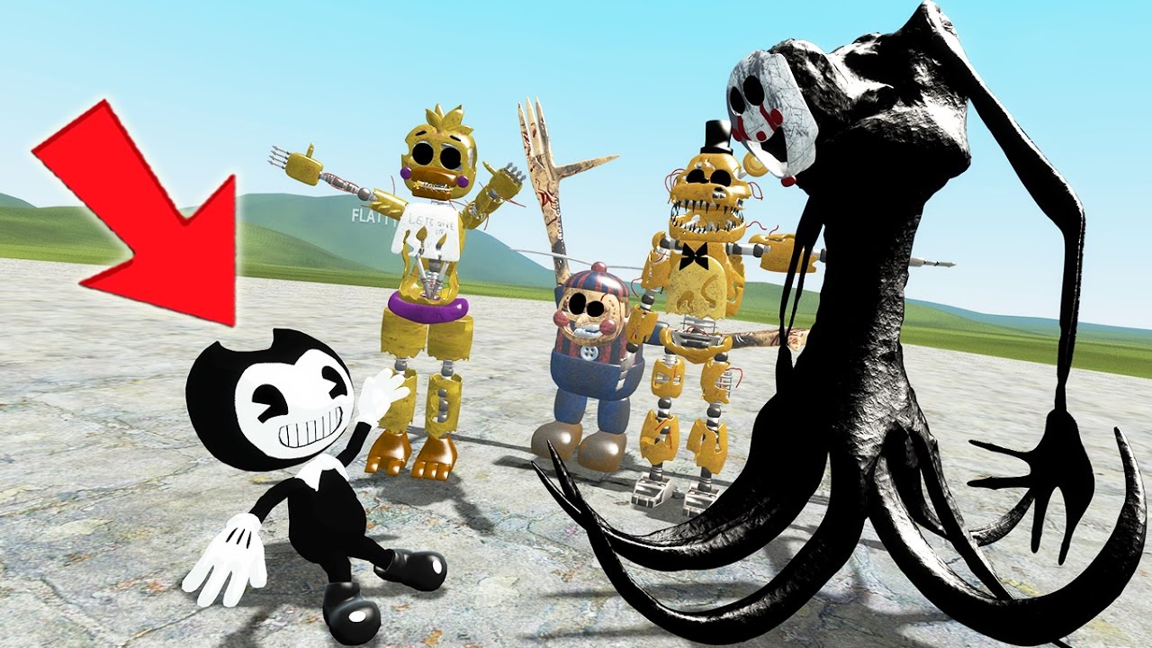 REAPER ANIMATRONICS vs BENDY & THE INK MACHINE! (Gmod FNAF Sandbox ...