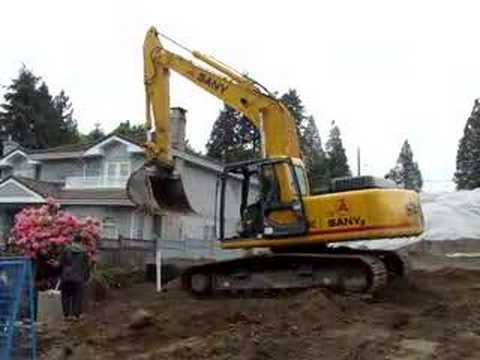sany sy 230 excavator in vancouver canada - YouTube