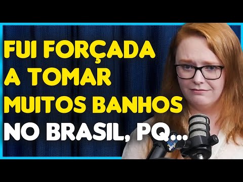 GRINGA FOI FORÇADA A TOMAR BANHO NO BRASIL!