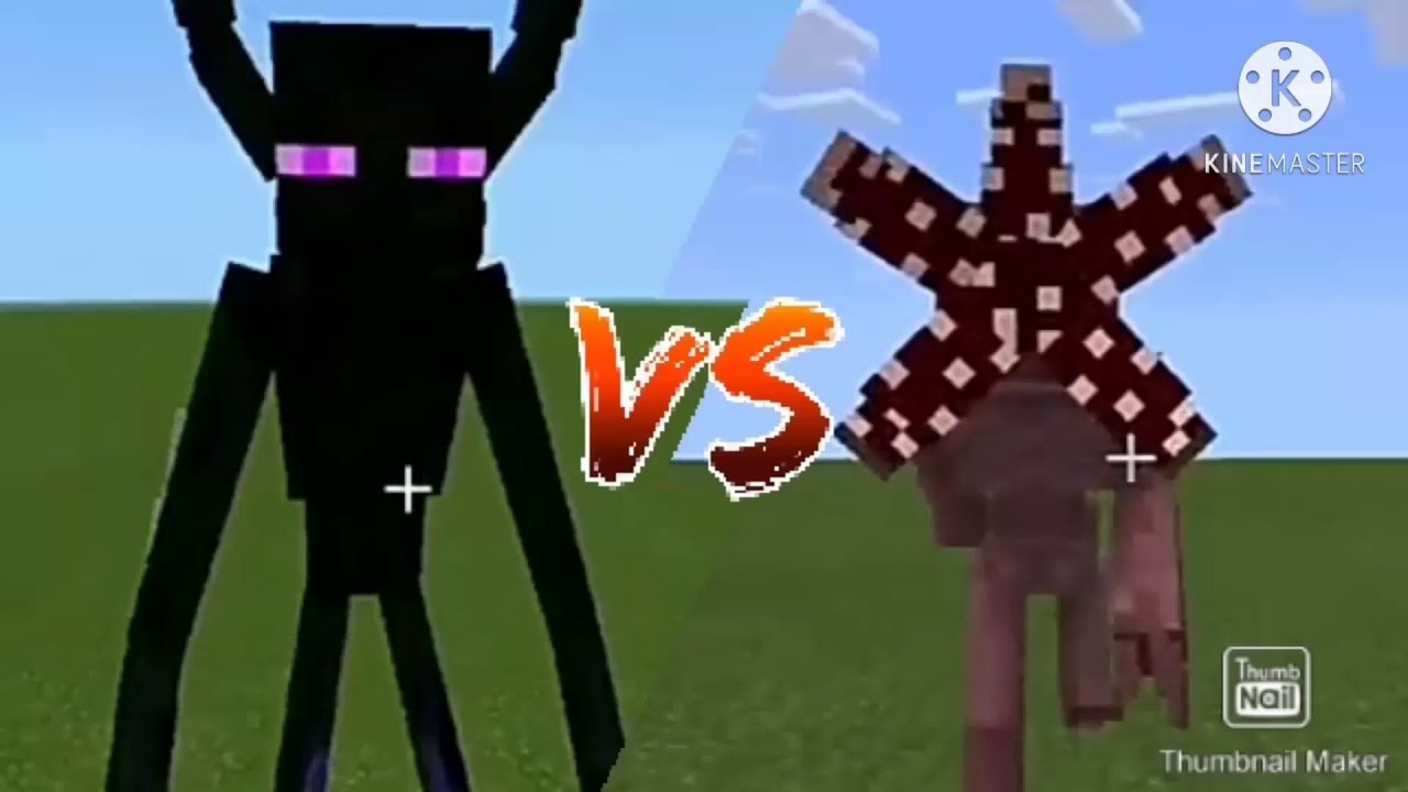 Enderman Mutant Vs demogorgon in Minecraft PE - YouTube
