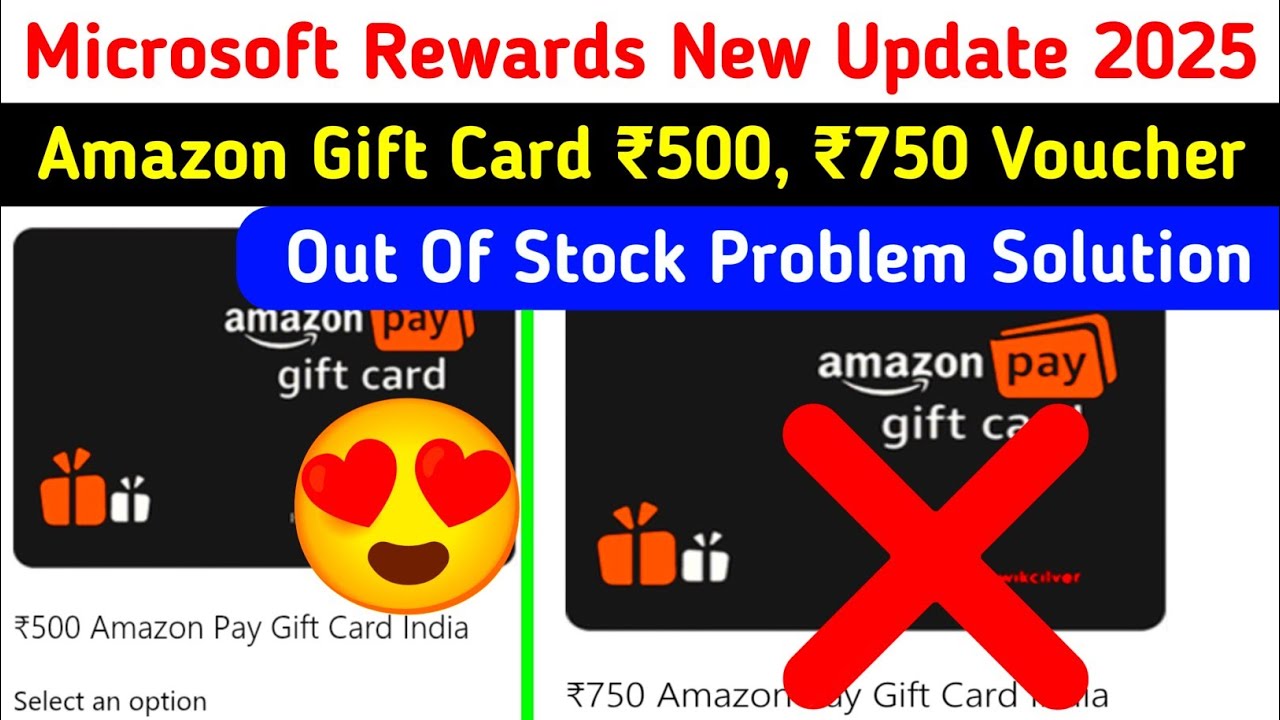 Microsoft Rewards Amazon Gift Card Out of Stock Problem Solution ...