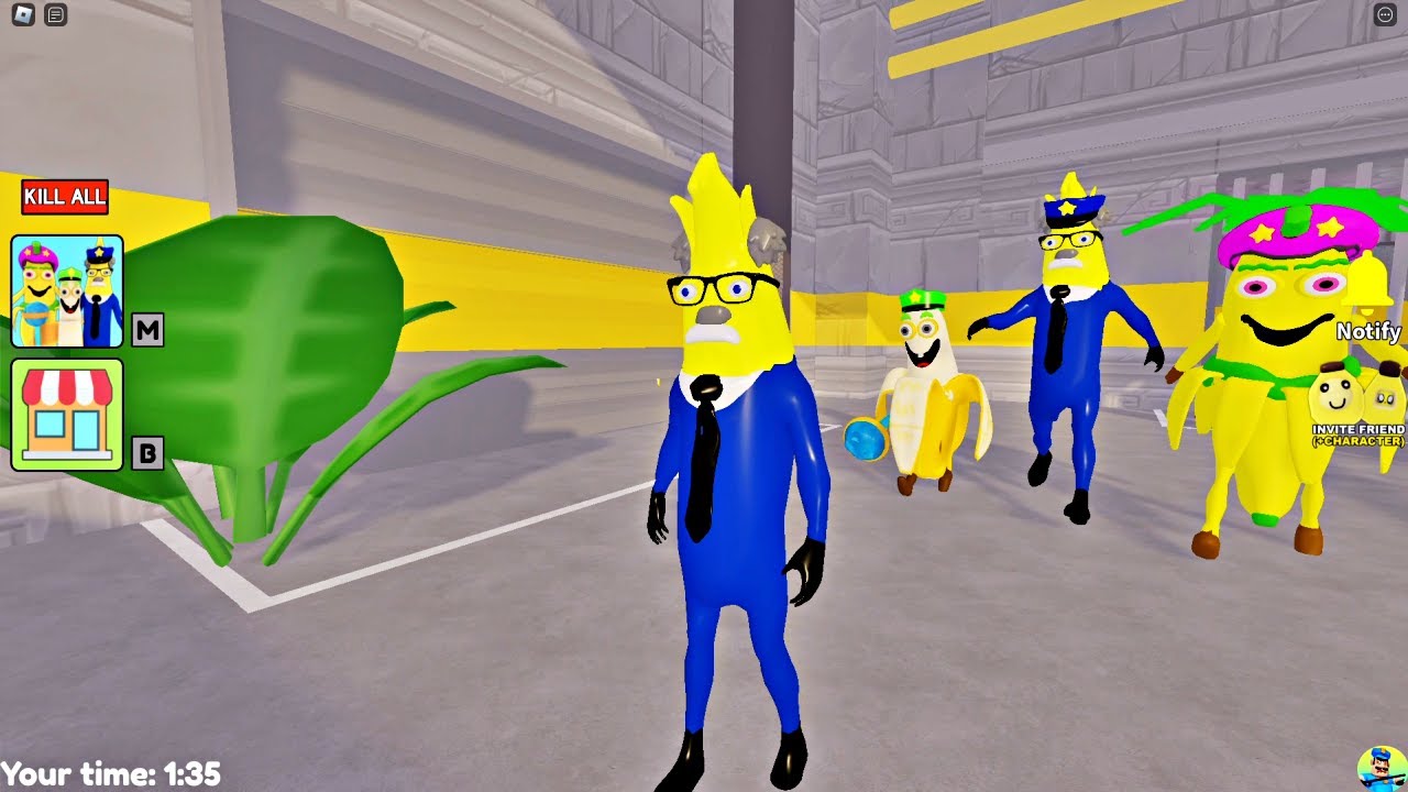 Play as Policeman Dad Update Banana Police Family Prison Run Escape # ...