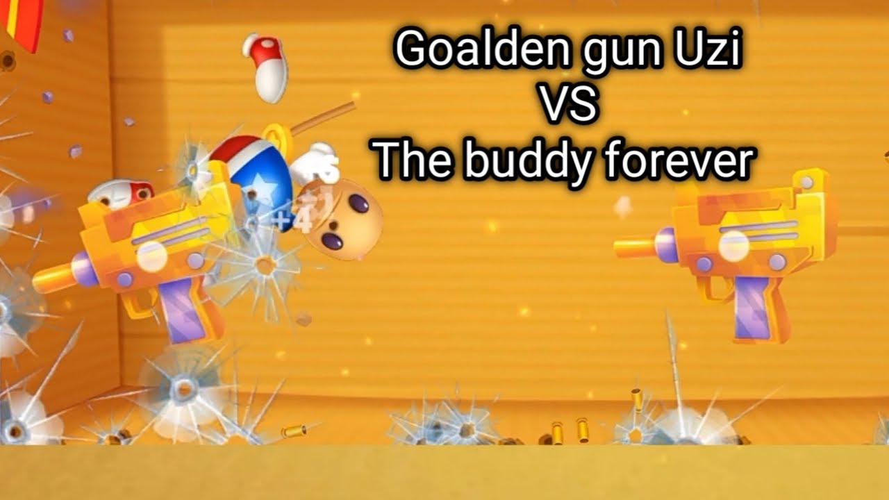 The golden UZI VS The buddy forever | kick the buddy forever All ...