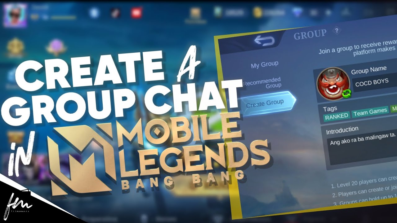 How to create a group chat in Mobile Legends 2023 - YouTube