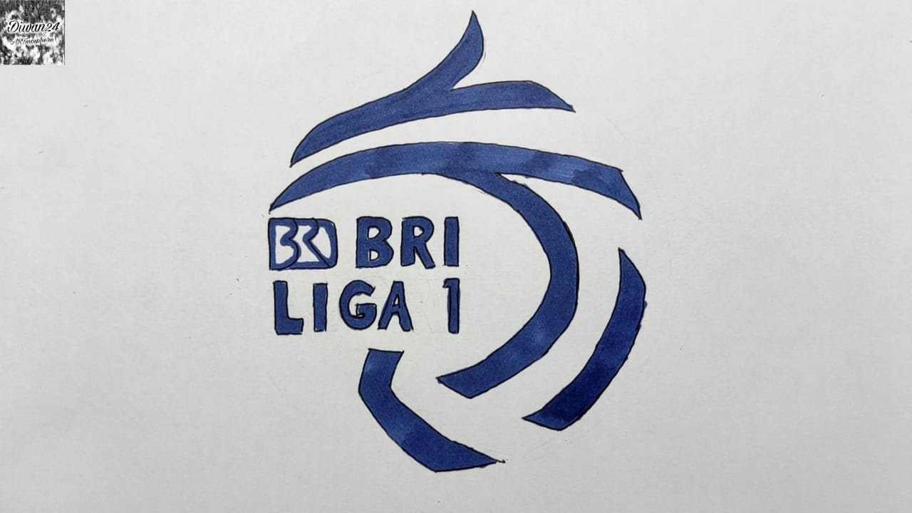 CARA MENGGAMBAR LOGO BRI LIGA 1, MUDAH | HOW TO DRAW BRI LIGA 1, EASY ...