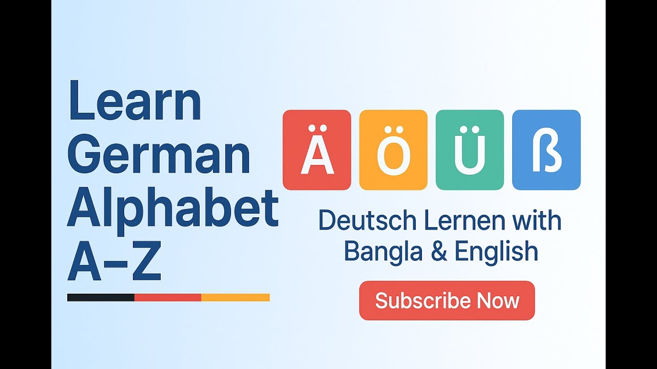 Complete German Alphabet A–Z + Ä, Ö, Ü, ß | Learn German Letters with ...