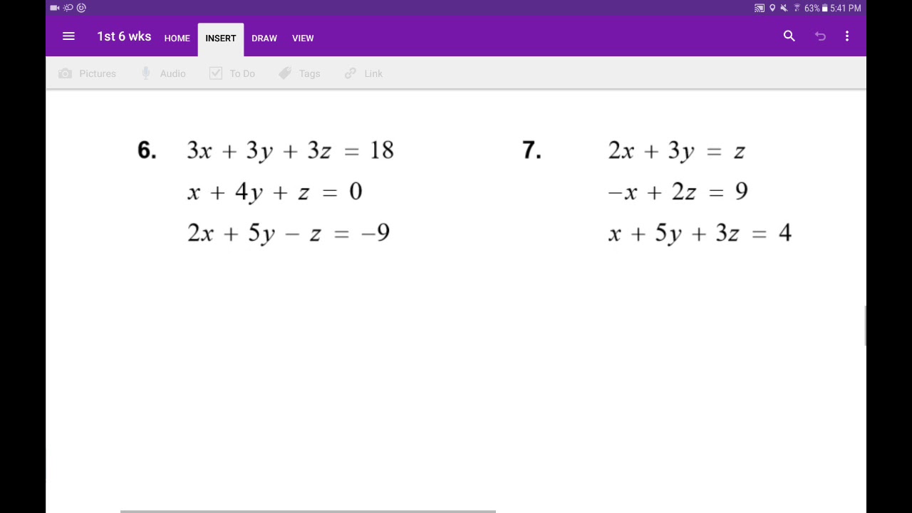 Solving 3x3 Systems by Substitution: Ordered triple. - YouTube