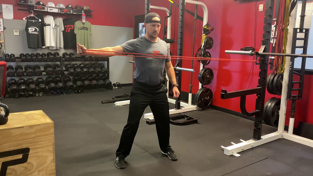 Single Arm Band Pull Apart - YouTube