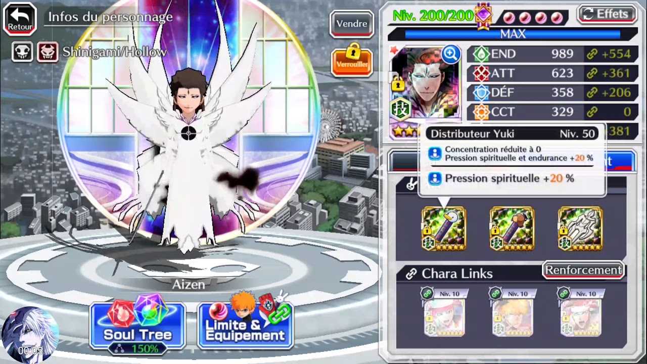 Gameplay Aizen (4th fusion) lvl200 10/10/10 hybride - YouTube