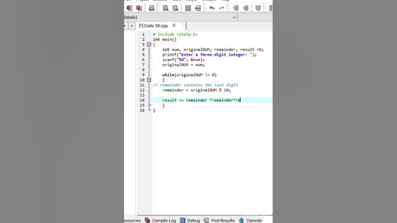 Checking Armstrong numbers of three digits#c#programming#developer# ...