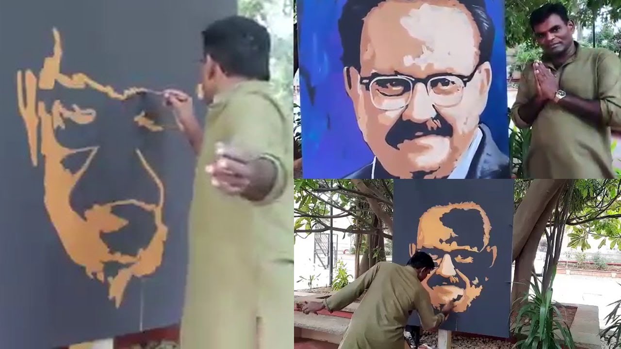 S P Balasubrahmanyam Superb Drawing By His Hardcore Fan | SP balu ...