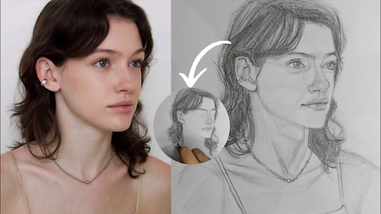 Master Realistic Portrait using Loomis method | drawing tutorial - YouTube